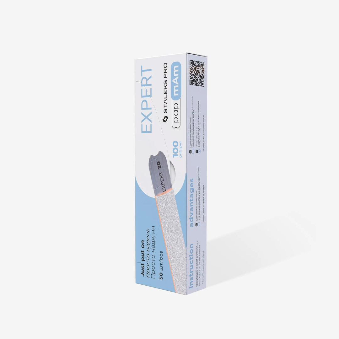 Staleks Disposable White Files PapMam EXPERT 22 100 Grit (50pcs)