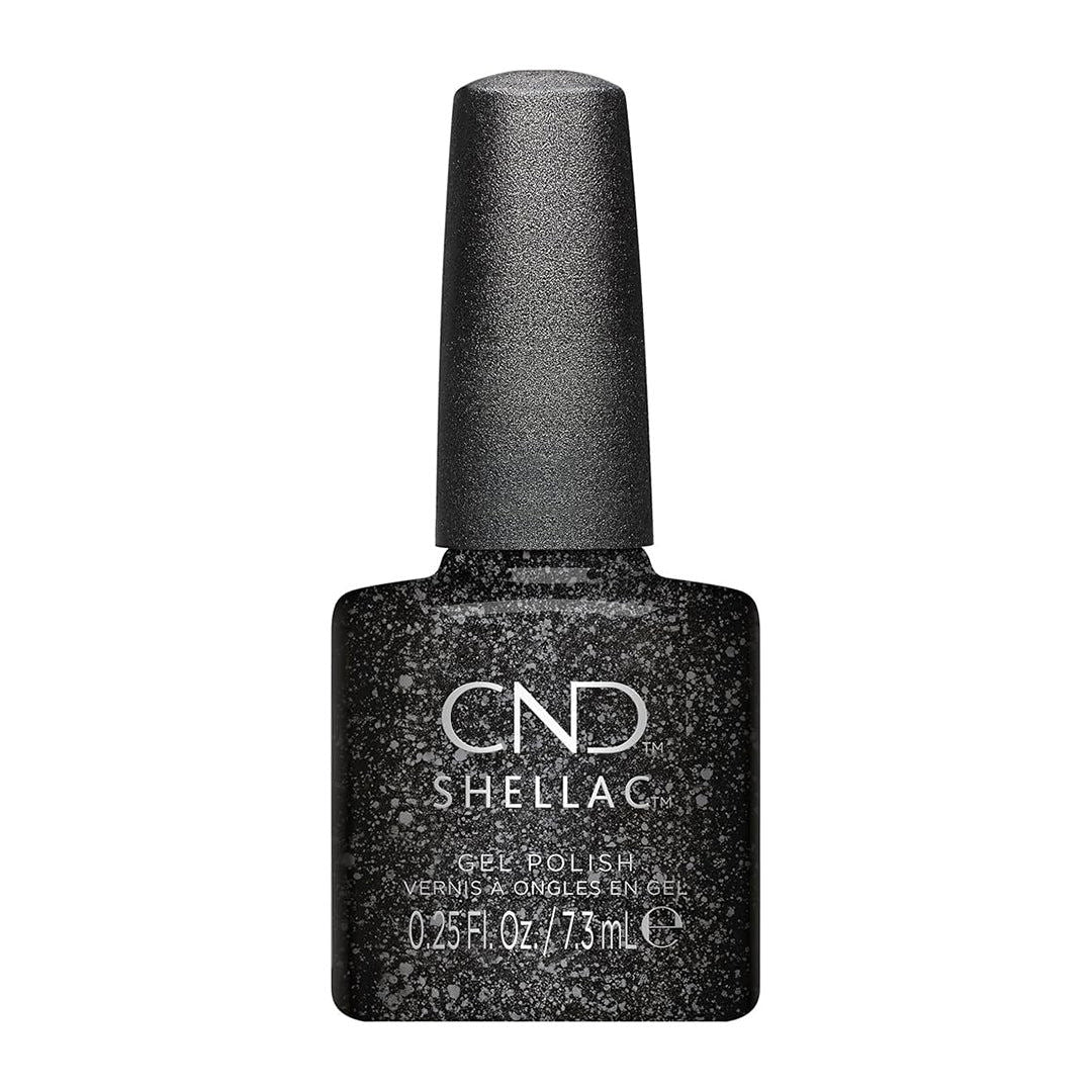 CND Shellac Black Glitter Nails Gel 0.25oz - Dark Diamonds