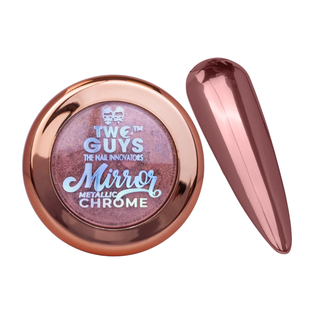 2Guys Mirror Metallic Chrome Nail Powder - Rose Gold M07
