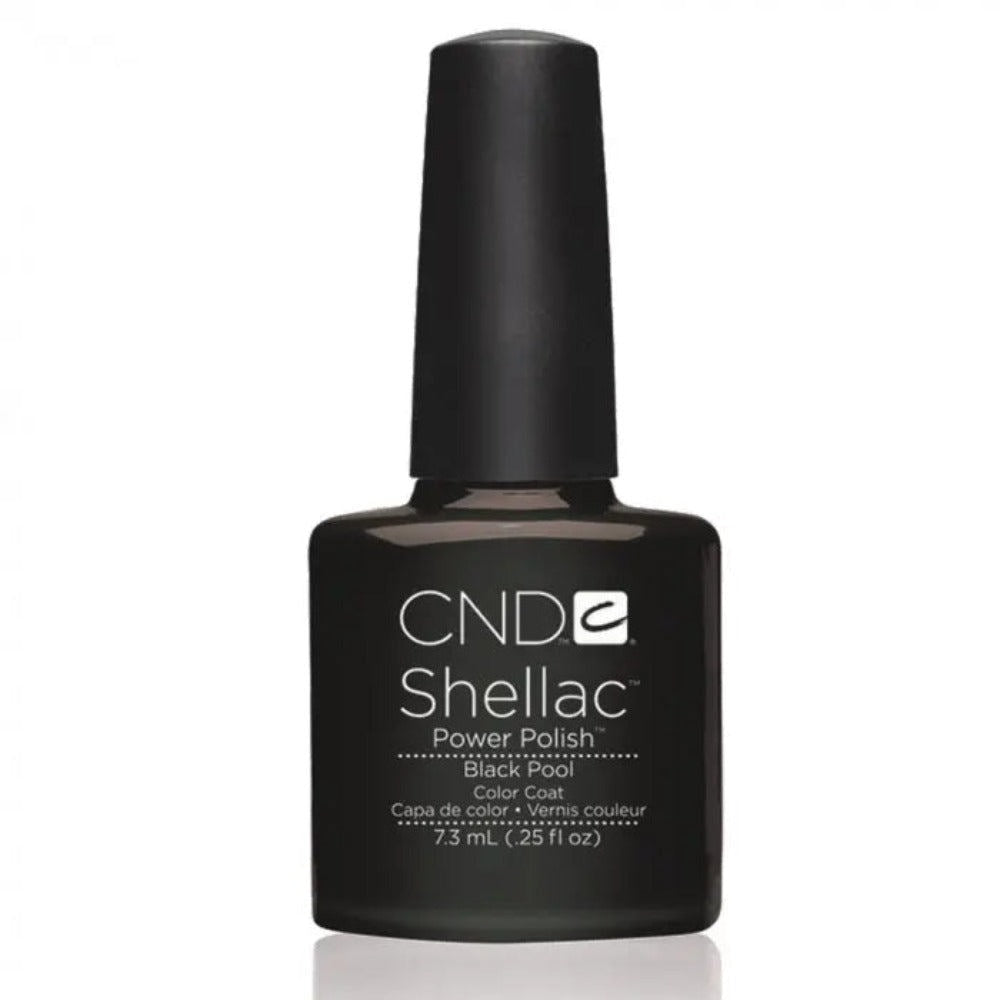 CND Shellac Nail Polish 0.25oz - Black Pool - Best Black Jack Shellac